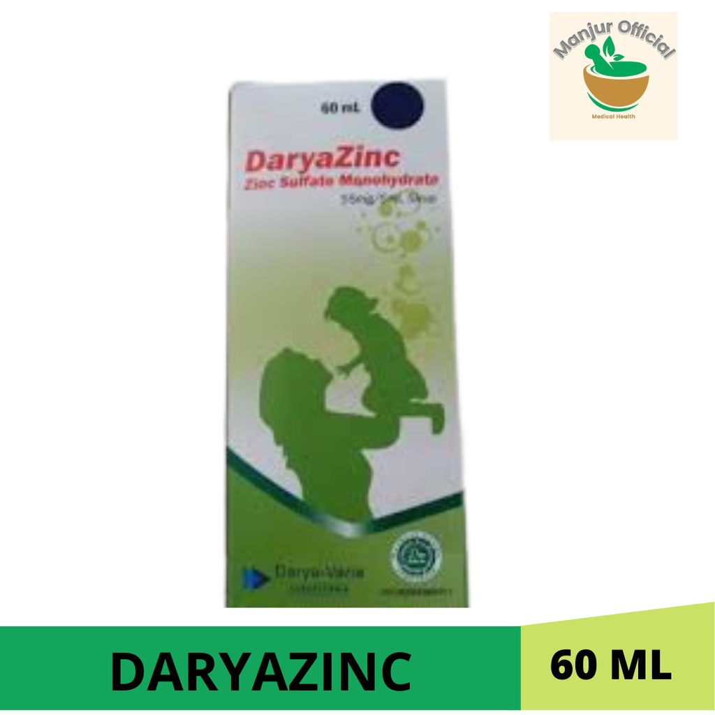 Jual DaryaZinc Sirup 60ml Zinc Zinck Sulfate | Untuk Pengobatan Diare ...