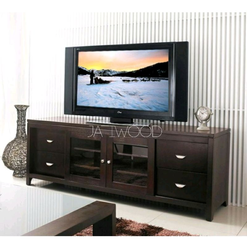 Jual Meja cabinet TV minimalis 160cm kayu jati solid modern terbaru ...