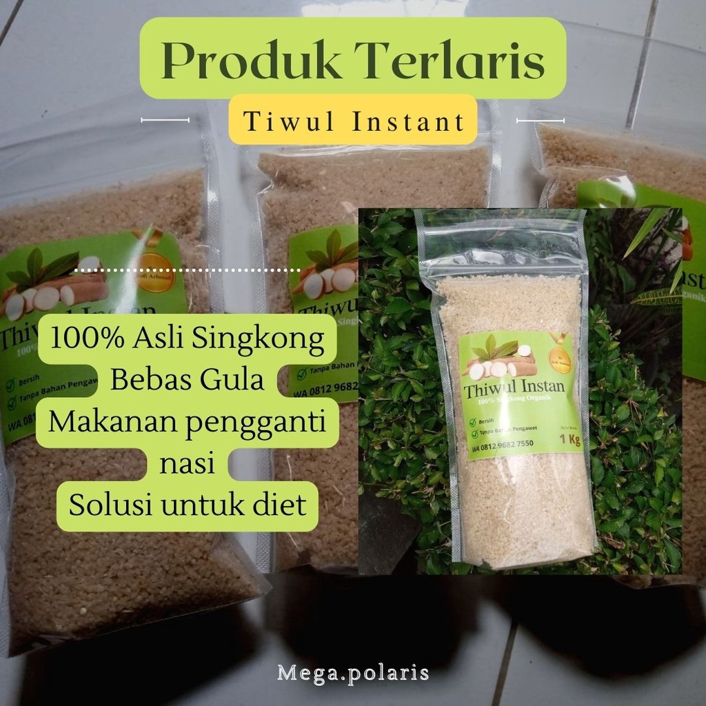 Jual [1KG] Nasi Singkong / Tiwul Instan / Oyek Makanan Tradisional Jawa ...