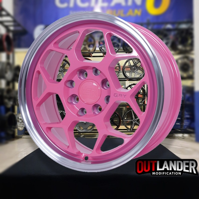Jual Velg Mobil Lancer Ring 15 HSR GRY R15 Pcd 4x100 4x114,3 Pink ...
