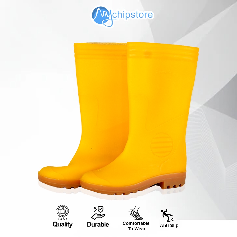 Jual Sepatu Boots Karet Panjang Kuning YUMEIDA | Shopee Indonesia