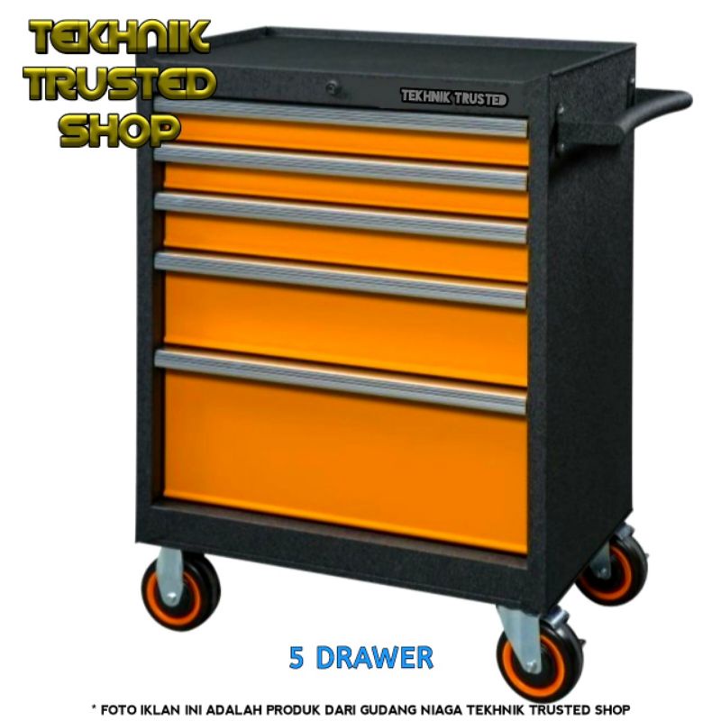 Jual Toolbox cabinet troley roda 5 laci rak perkakas mekanik BSTR5 ...