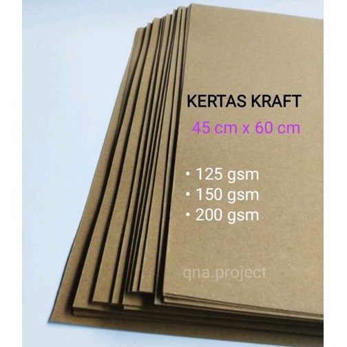 Jual KERTAS KRAFT 45 x 60 cm (125 gsm, 150 gsm, 200gsm) | KERTAS SAMSON ...