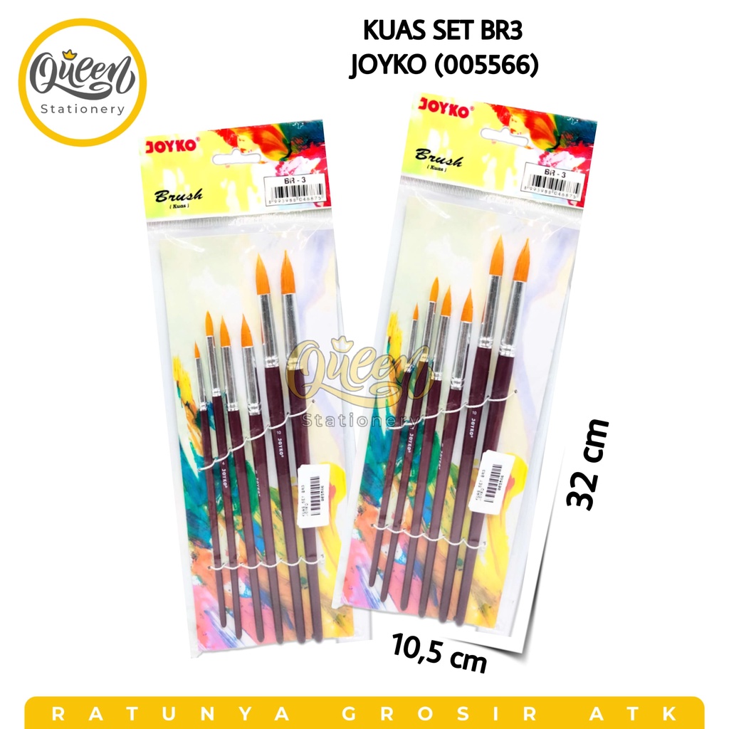 Jual 1 SET KUAS SET BR3 JOYKO PAINT BRUSH ALAT LUKIS (005566) | Shopee ...