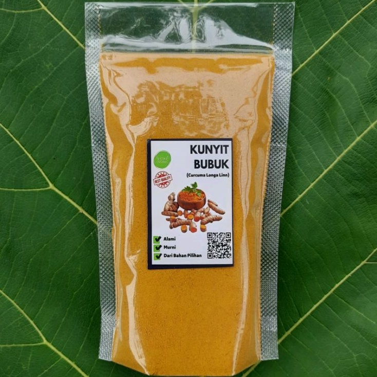 Jual Bubuk Serbuk Kunyit Kunir 100 Gram Murni Kuning | Shopee Indonesia
