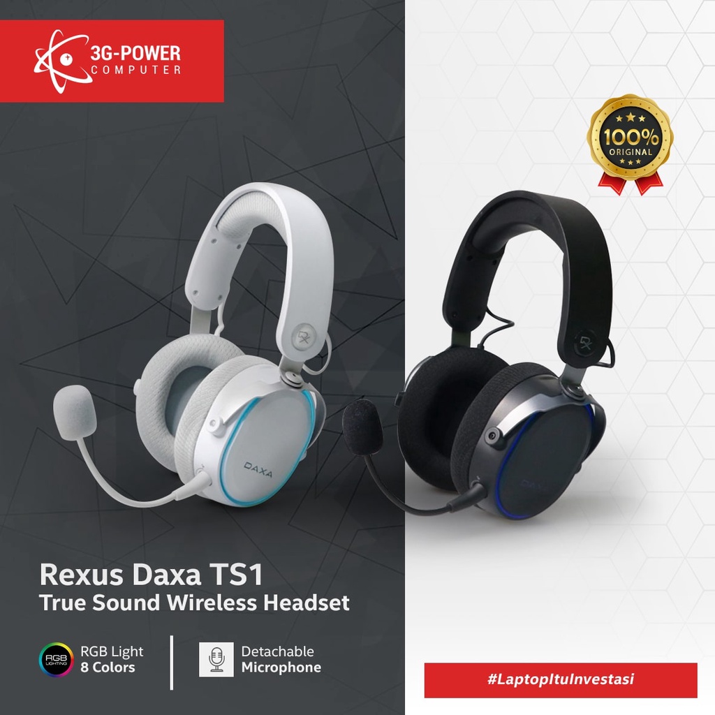 Jual Rexus Daxa TS1 Wireless Triple Connection Headset Gaming | Shopee ...