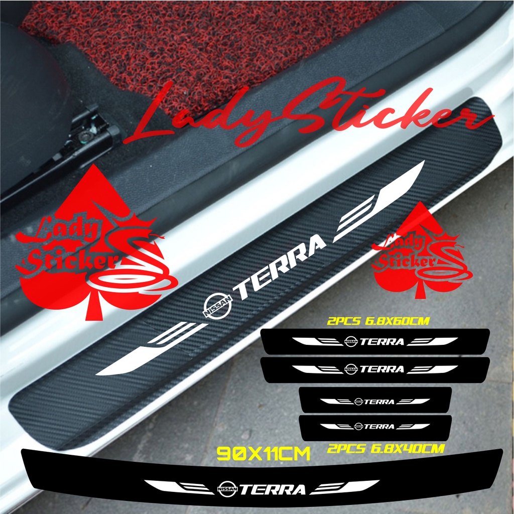 Jual 5pcs sticker sill plate carbon 3d mobil terra sticker karbon 3d ...