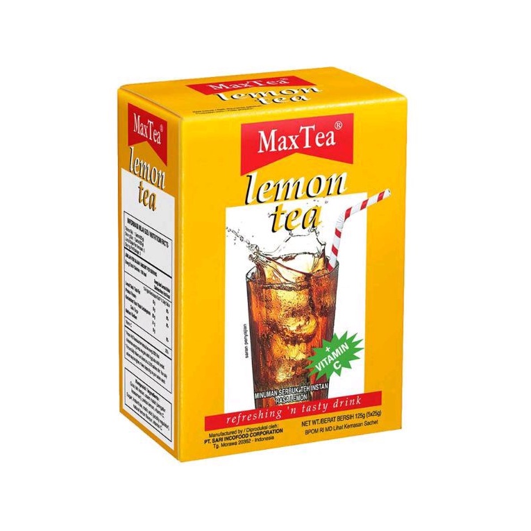 Jual SEMBAKO - MaxTea Lemon Tea 125gr (5 Sachet 25gr) | Shopee Indonesia