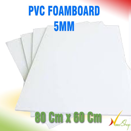 Jual PVC Foam board 5mm Putih papan lembaran 80cmx60cm | Shopee Indonesia