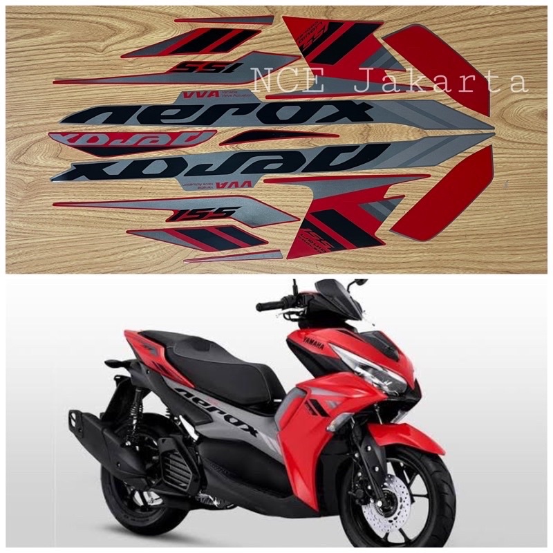 Jual STIKER STRIPING MOTOR AEROX 2021 MERAH | Shopee Indonesia