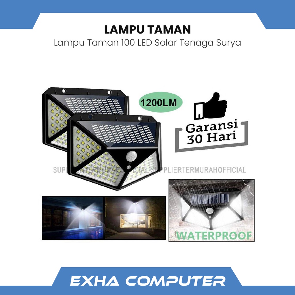 Jual LAMPU TAMAN LED DENGAN SENSOR GERAK 100 LED | Shopee Indonesia