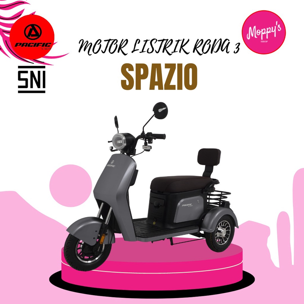 Jual NEW Motor Listrik Roda Tiga SPAZIO by Pacific | Shopee Indonesia