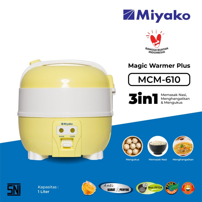 Jual Rcook Magic Com Miyako Mcm 610 Rice Cooker 1 Liter Magicom ...