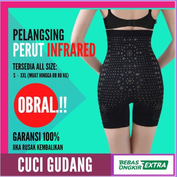 Jual Diet Hitam Korset Celana Pelangsing Infrared Kawat Penyangga Gi23A ...