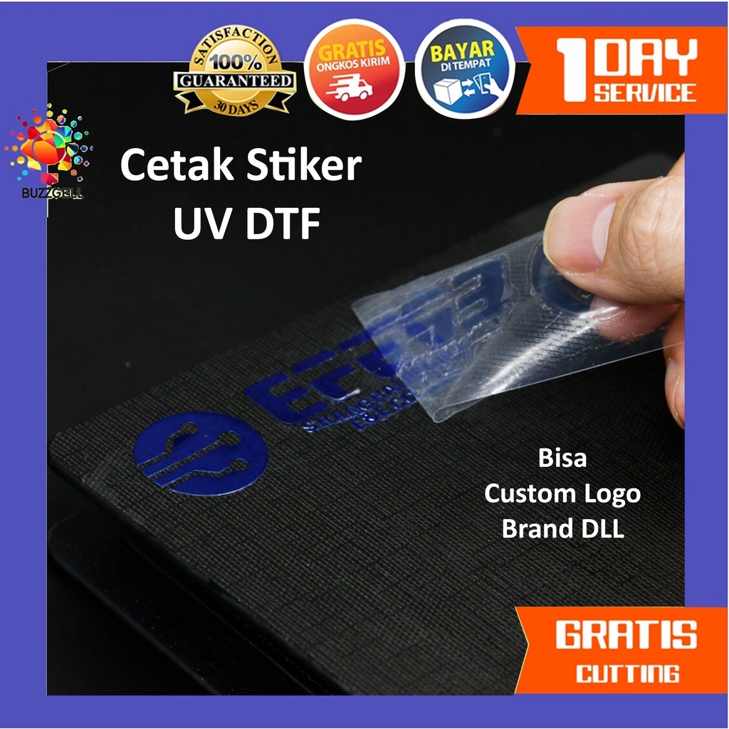 Jual Sticker UV DTF Stiker Custom Cetak Logo Stiker Ukuran A3 dan A4 | Shopee Indonesia