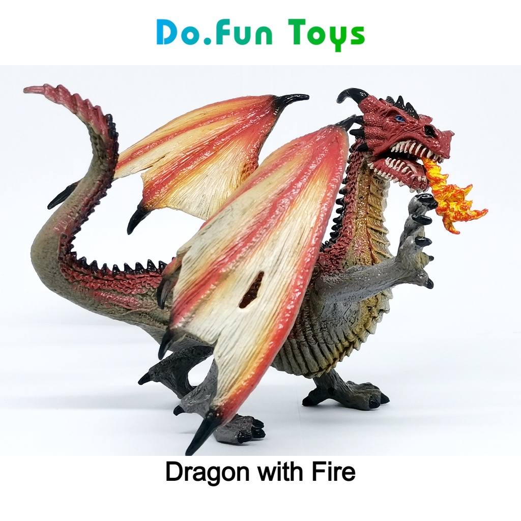 Jual Fantasy Animal Figurine | DRAGON WITH FIRE / Mainan Miniatur Naga ...