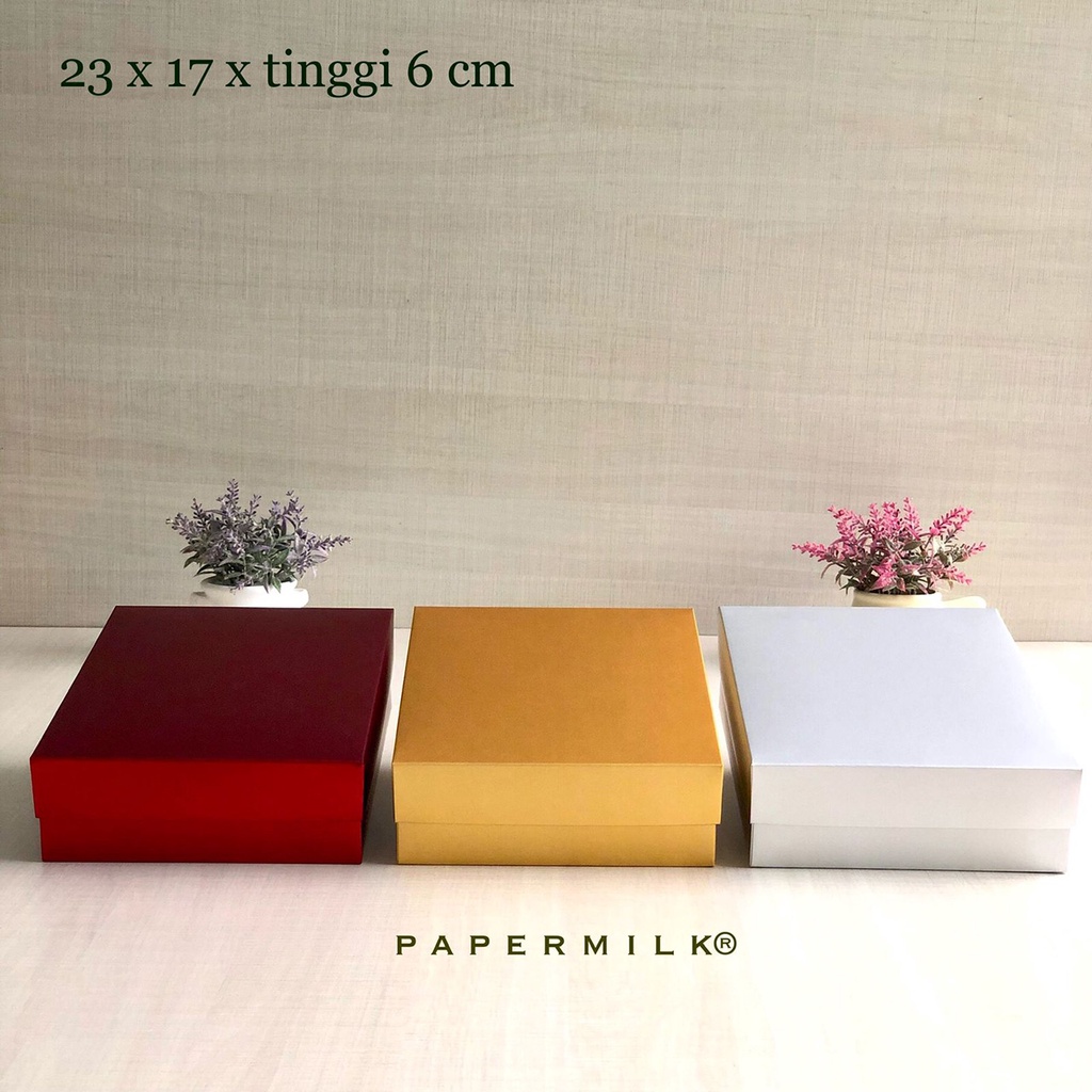 Jual Box 23x17x6 Kardus / hampers / gift box Warna Glossy - 1 Pcs ...