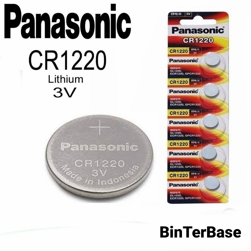 Jual Batre / Batere / Baterai / Battery CR 1220 CR1220 Lithium 3v Panasonic | Shopee Indonesia