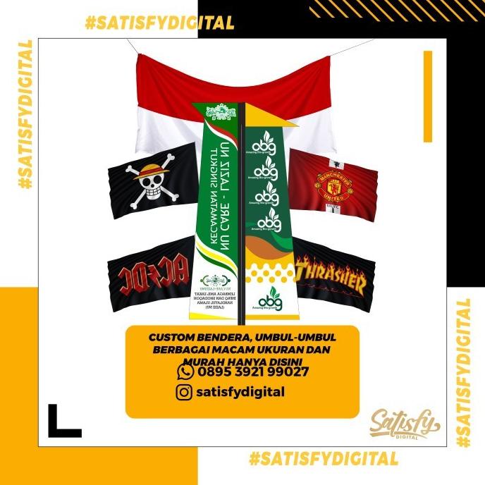 Jual CETAK KAIN UMBUL-UMBUL CUSTOM 600x100 | Shopee Indonesia