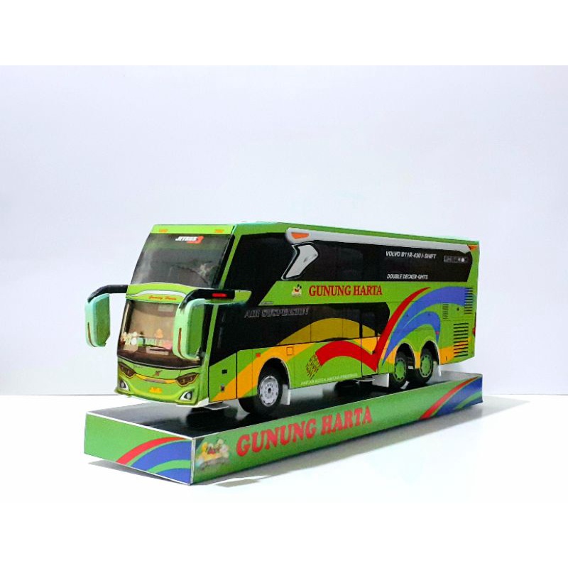 Jual Miniatur Papercraft Bus Gunung Harta Doubel Decker | Shopee Indonesia