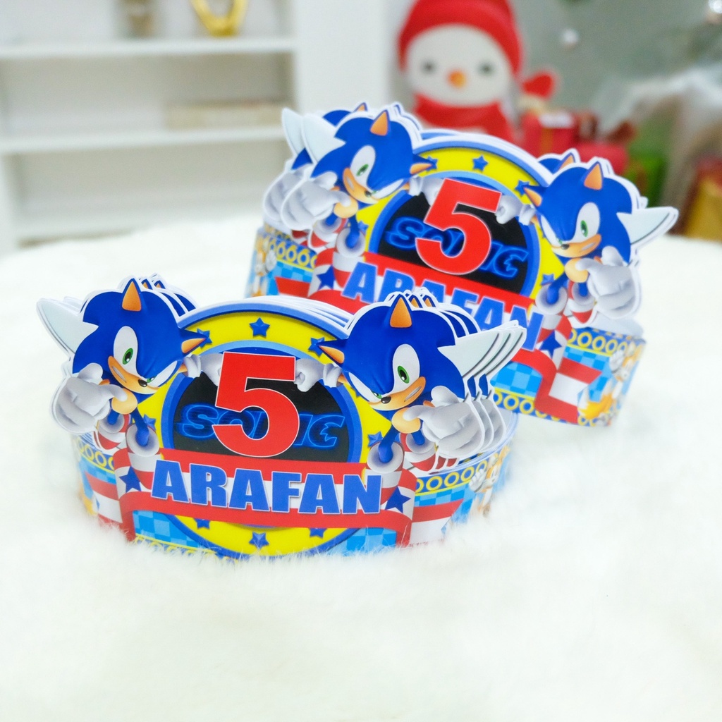 Jual Topi Birthday / Hiasan Kepala Ulang Tahun - Sonic | Shopee Indonesia