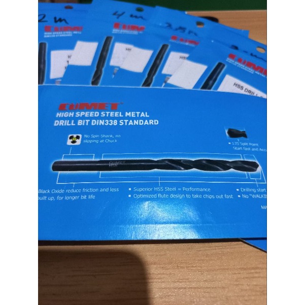 Jual CUMET Mata Bor Besi High Speed Steel Metal No 1,5 - 2 -2,5 - 3 - 3 ...