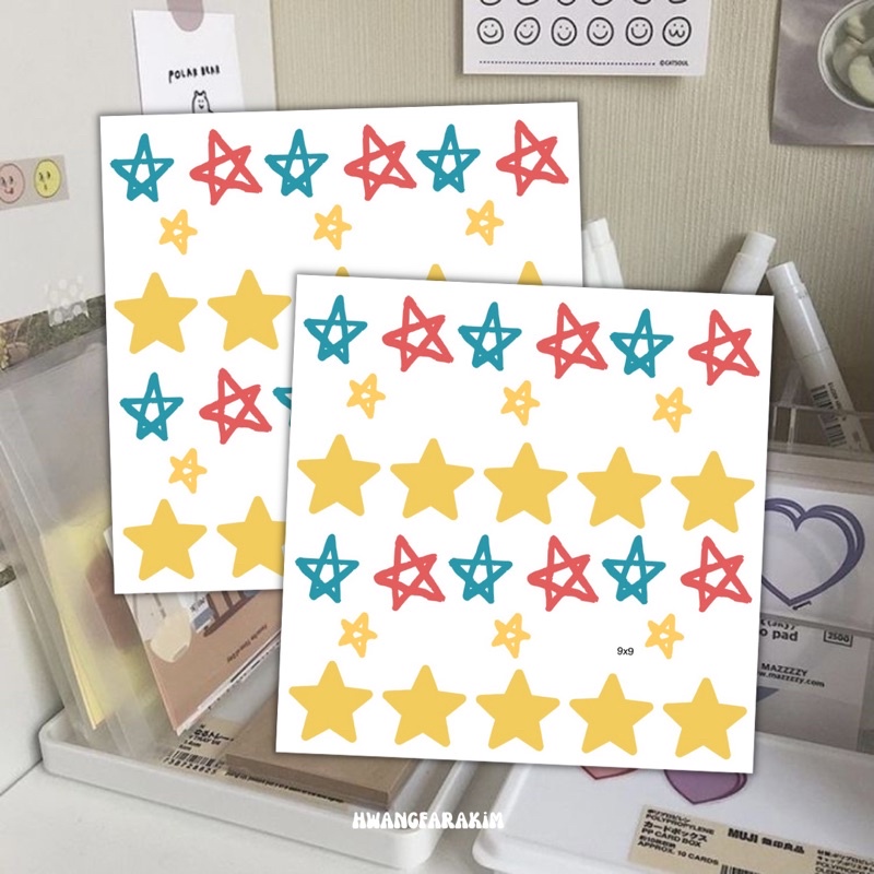 Jual STICKER DECO STAR BINTANG STUFF KOREAN STIKER AESTHETIC ESTETIK ...