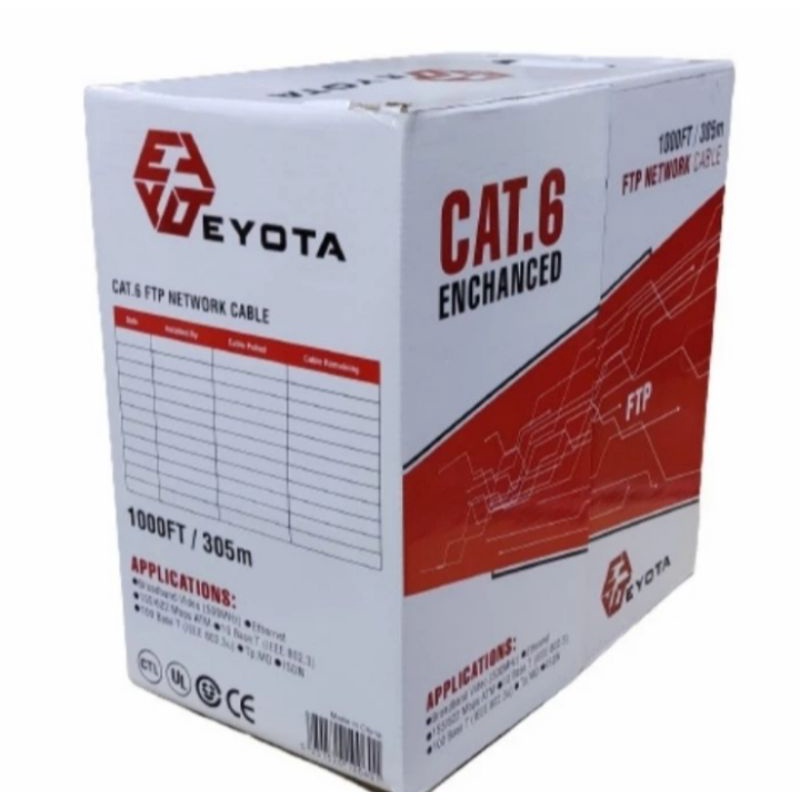 Jual Kabel LAN FTP Eyota cat6 hitam outdoor kabel LAN cat6 outdoor ...