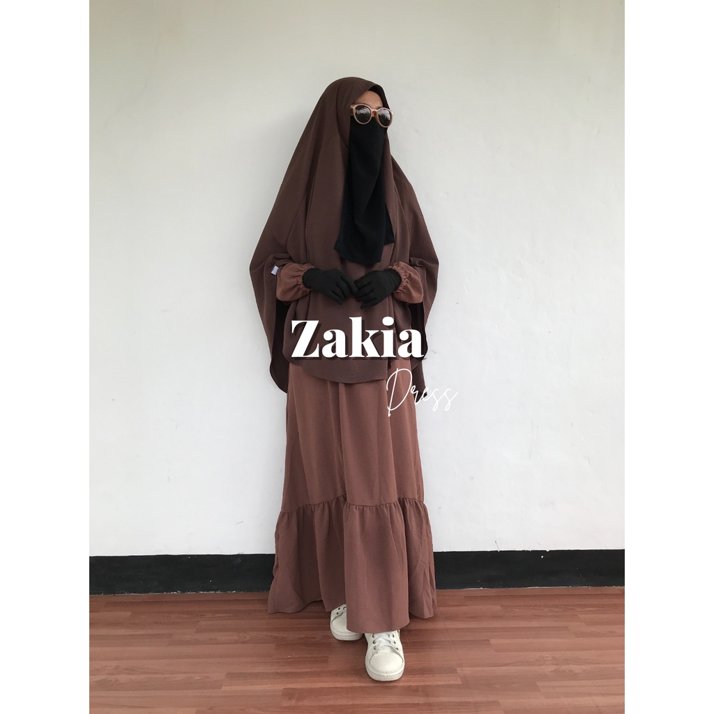 Jual Zakia Daily Crinkle Dress (WHITE LABEL) | Shopee Indonesia