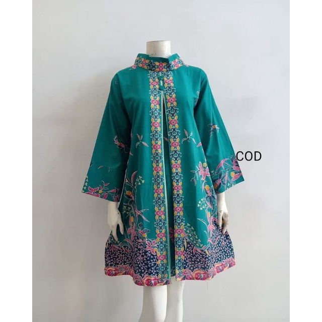 Jual Tunik Batik Atasan Batik Wanita Modern Terbaru Kekinian Jumbo Ld