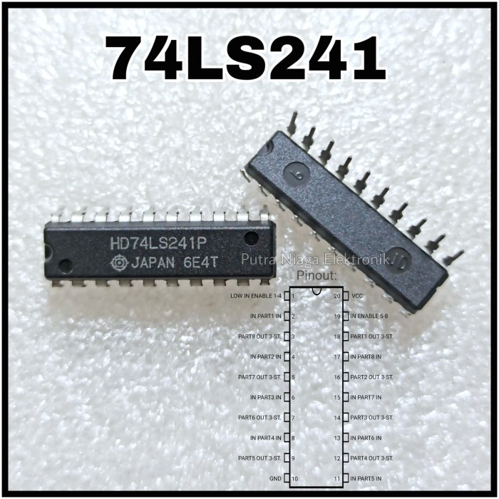 Jual ic TTL 74241 74LS241 Dip 20p HD74LS241P / SN74LS241N putr4n14 Berkualitas | Shopee Indonesia