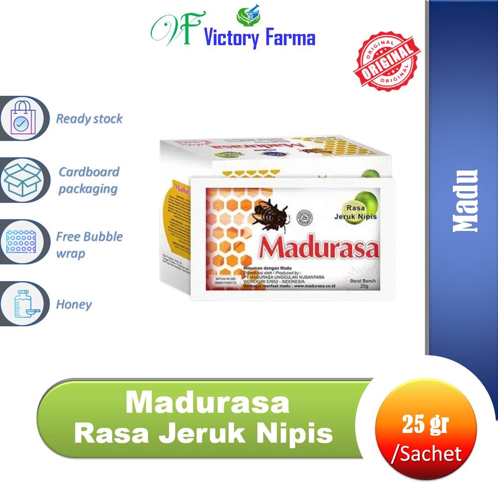 Jual Madurasa Rasa Jeruk Nipis Sachet @ 25 gr/ madu daya tahan tubuh ...
