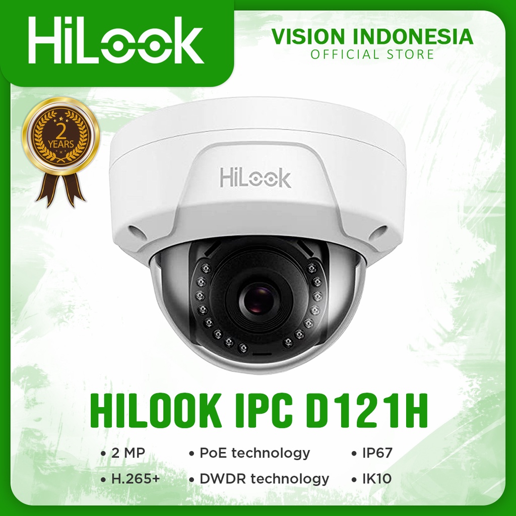 Jual IP Camera Hilook IPC D121H 2MP IR Fixed Dome Network Camera ...
