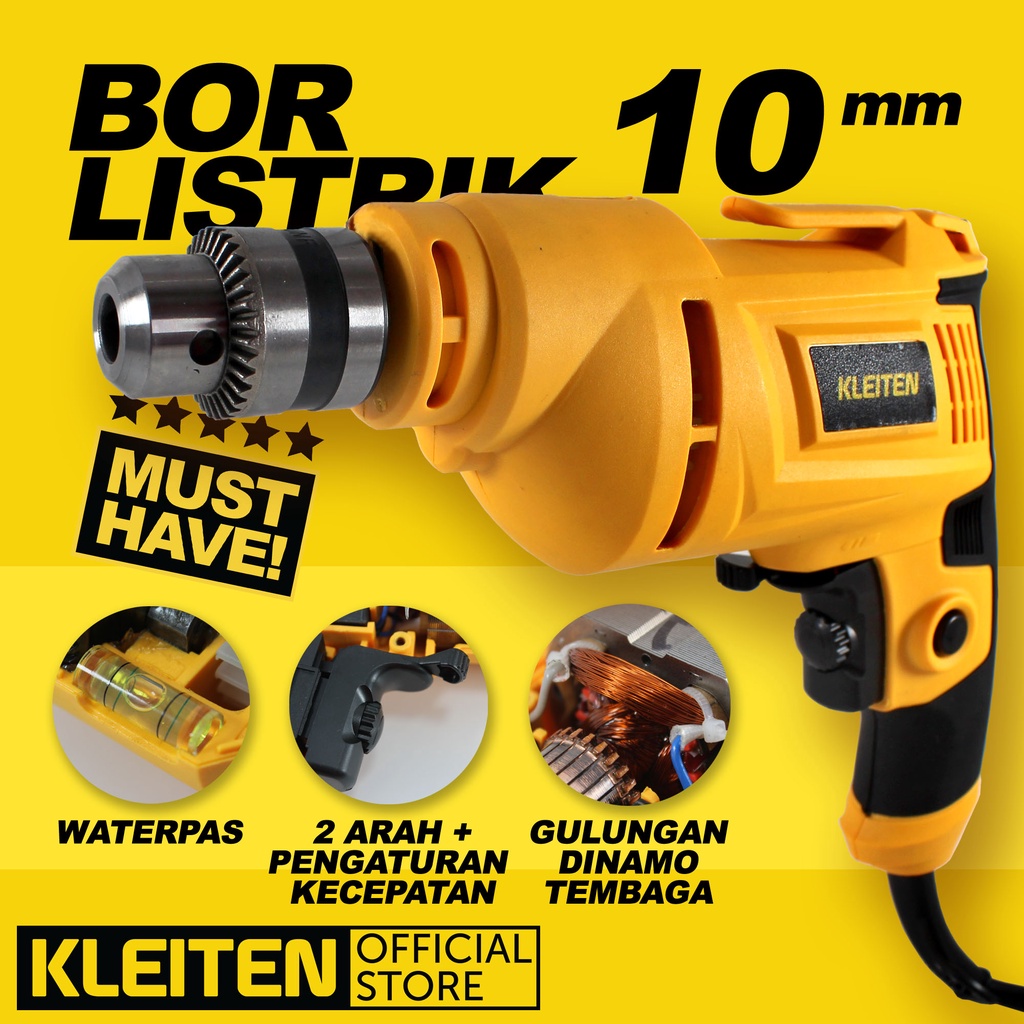 Jual Bor listrik10 Mm ED02 - Hand Electric Drill 10mm Reversible - Bor ...