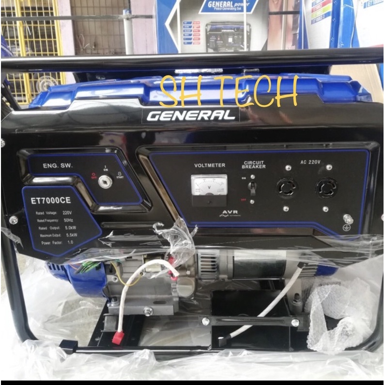 Jual GENSET GENERAL ET 7000 CE 5500 WATT STARTER GENERATOR LISTRIK FULL ...