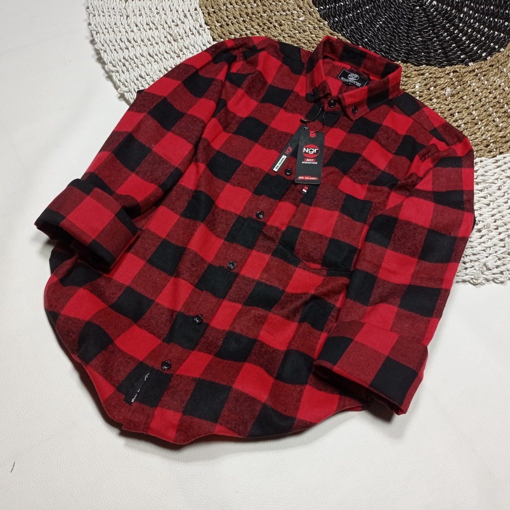 Jual KEMEJA FLANEL PRIA LENGAN PANJANG BAJU FELANEL COWOK KOTAK CATUR ...