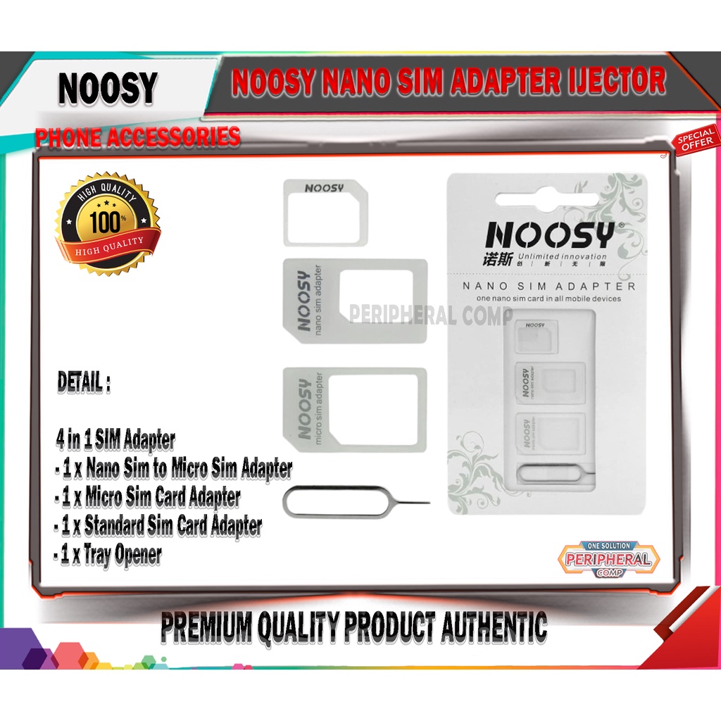 Jual NOOSY NANO SIM ADAPTER / NOSI EJECTOR / MICRO SIM CARD / NOSY ...