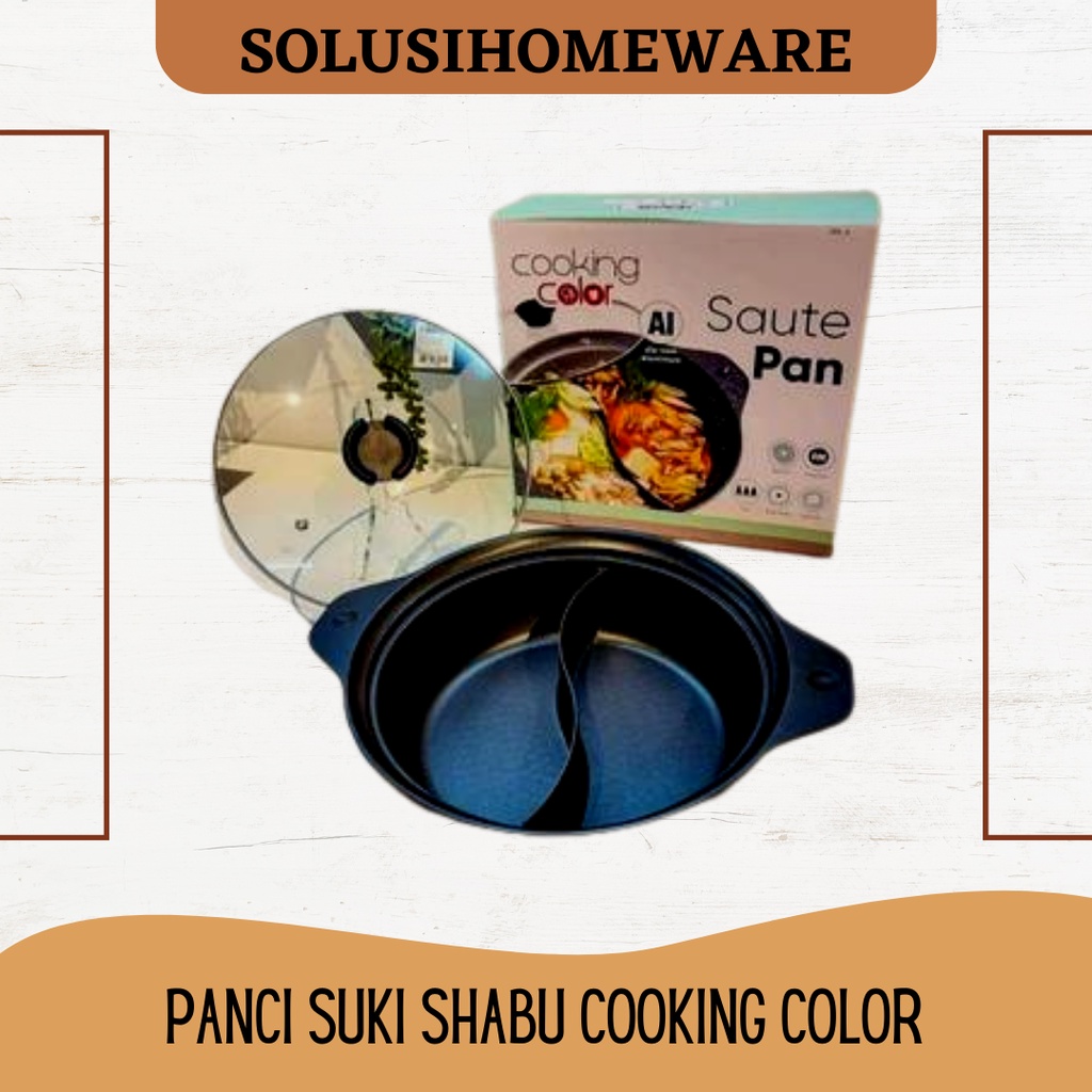 Jual Panci Suki Shabu Cooking Color anti bocor dan lengket | Shopee ...