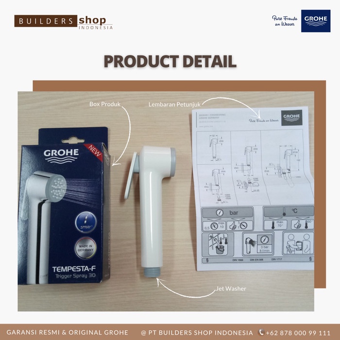Jual Kloset Grohe 28020L01 - New Tempesta-F Trigger Spray / Handspray ...