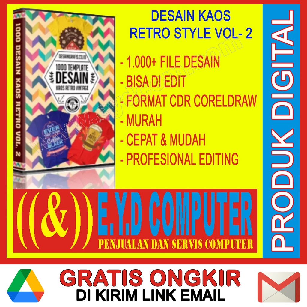 Jual DESAIN KAOS DISTRO RETRO STYLE VOL - 2 KOLEKSI TEMPLATE DESIGN ...