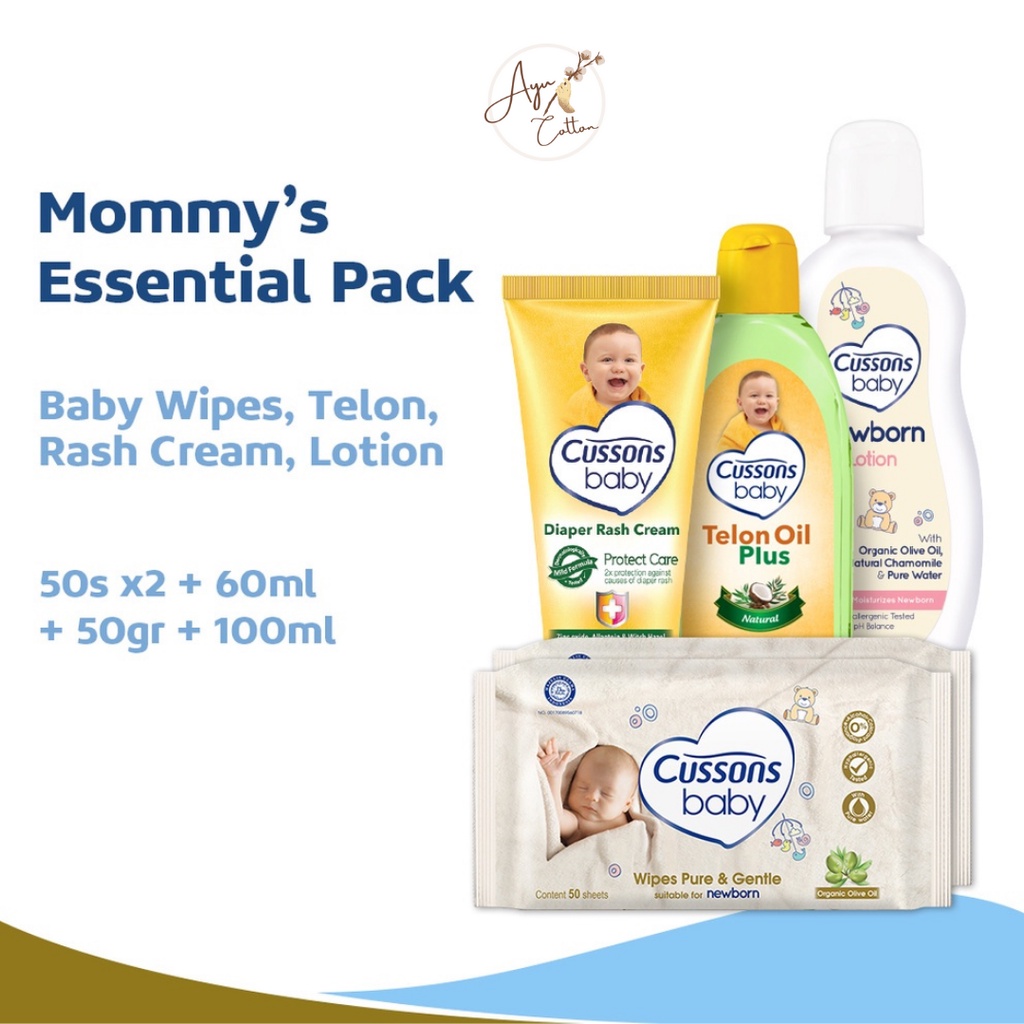Jual Paket Cussons Baby Mommy's Essential Pack - Baby Wipes, Telon ...