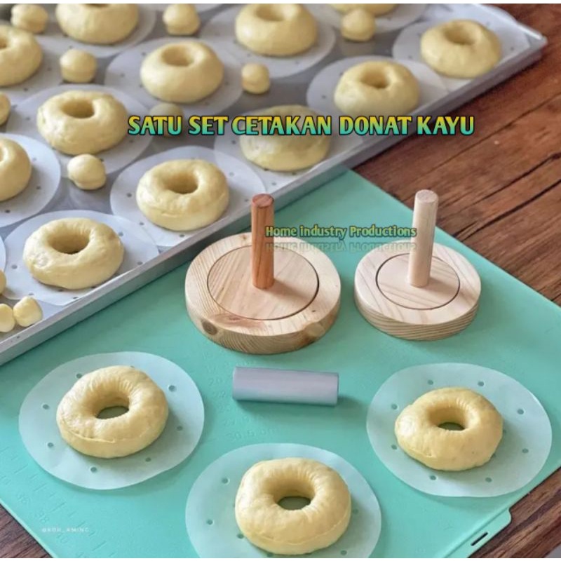 Jual Satu set cetakan donat || ring penekan dan pembolong donat satu ...
