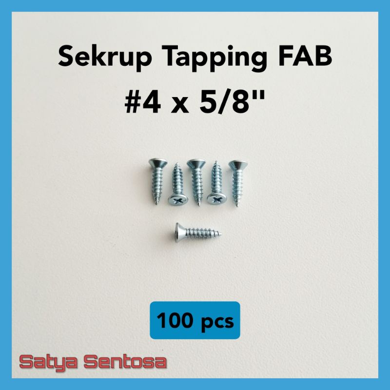 Jual Sekrup FAB 4x5/8" Skrup Moon Lion Tapping Screw (100 pcs) | Shopee ...