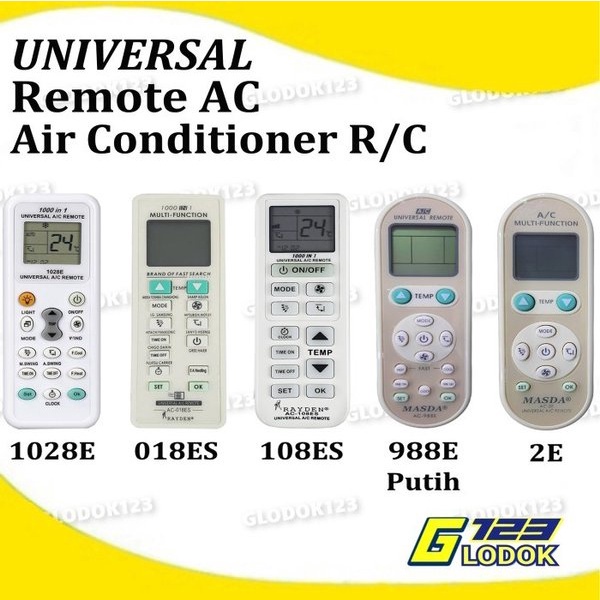 Jual Remote Remot AC Universal Split Plasma ALL Merk Multi Fungsi 1000 ...