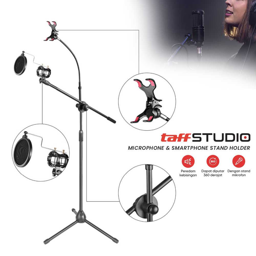 Jual Stand mic untuk nyanyi / karaoke / pidato / Stand Holder Tripod ...