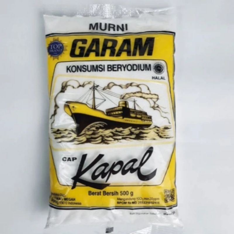 Jual Garam dapur halus cap kapal 500g | Shopee Indonesia