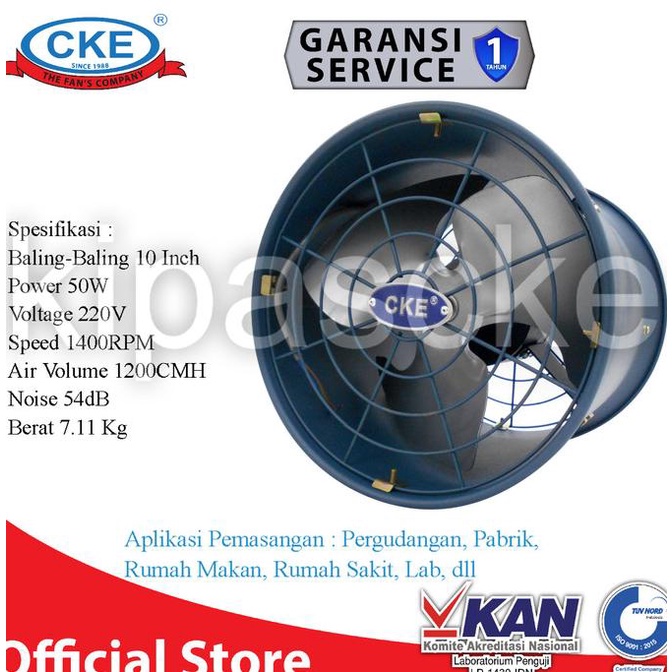 Jual Drum Fan CKE DFL-EX10 10 Inch Blower Tabung Blower Gedung Eksos ...