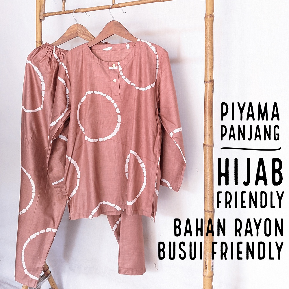 Jual Piyama Panjang Wanita Hijab Piyama Lengan Panjang Rayon Hijab ...