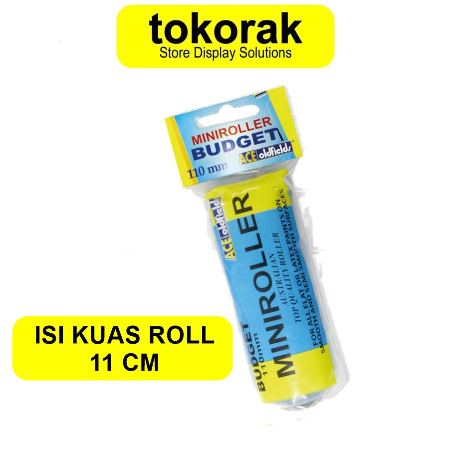Jual REFILL KUAS ROLL CAT 4 INCH BUDGET BIRU ACE OLDFIELDS ISI ROLLER ...