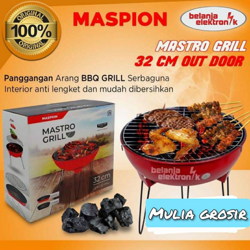 Jual Bbq Grill Arang / Mastro Grill 32cm / Grill Maspion 32cm | Shopee ...